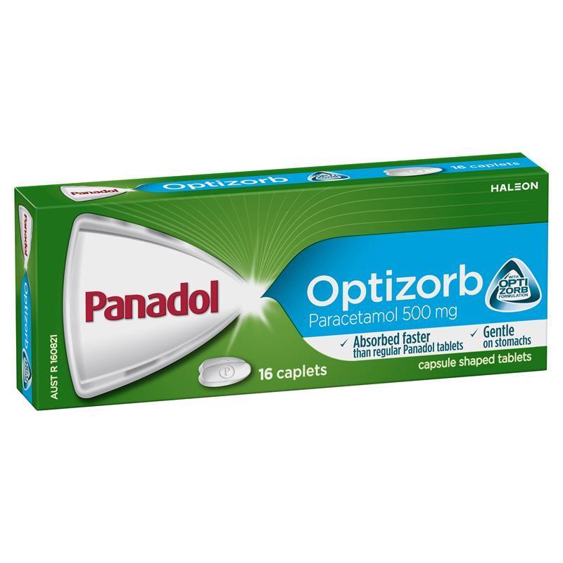 First Aid - Panadol Optizorb Paracetamol Caplets 500mg Pack of 16 ...