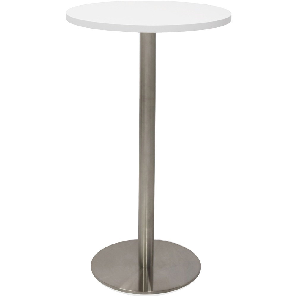 Office Furniture - Rapidline Estillo Disc Base Dry Bar Table 600D x 1085mmH White Silver Base ...