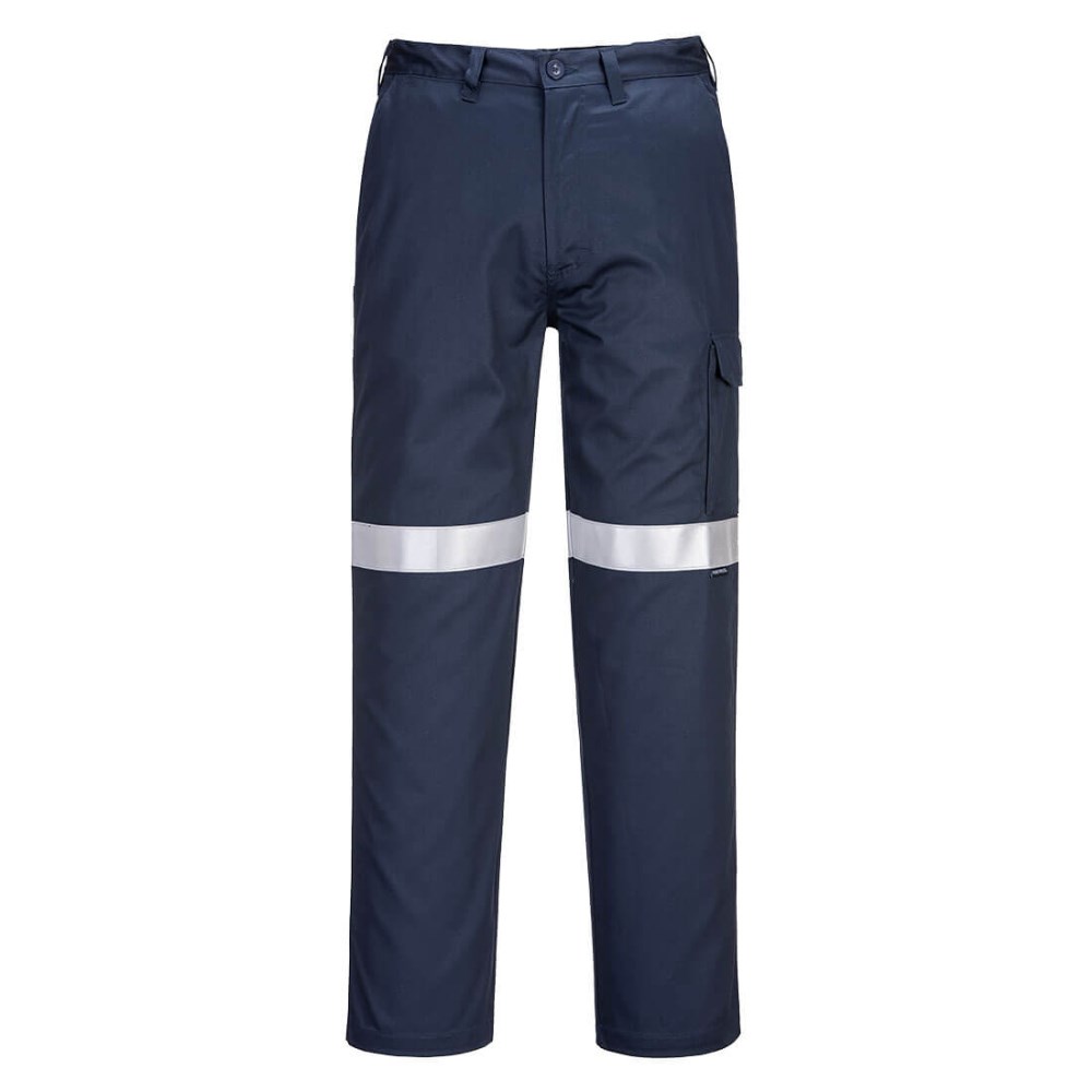 Safety - Portwest Bizflame FR Cargo Pants With Tape Size 31 Tall Navy ...