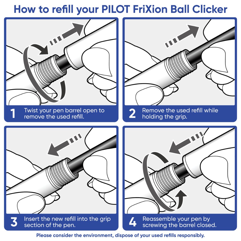 Pens - Pilot FriXion Design Erasable Retractable Gel Pen Extra Fine 0 ...