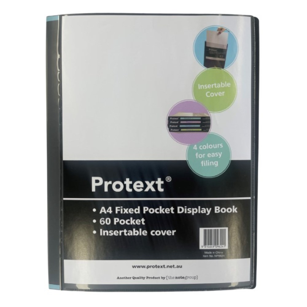 Files - Protext Fixed Display Book A4 60 Pocket Insertable Cover And ...
