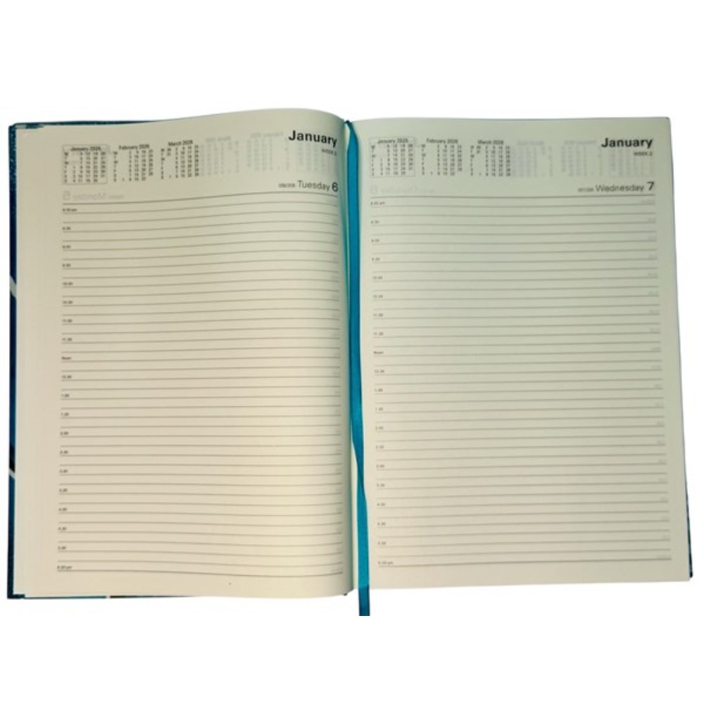 Diaries & Calendars - Bibbulmun Commercial Diary A4 Day To A Page Blue ...