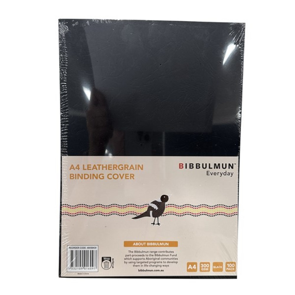Binding Accessories - Bibbulmun Binding Cover A4 300gsm Leathergrain ...