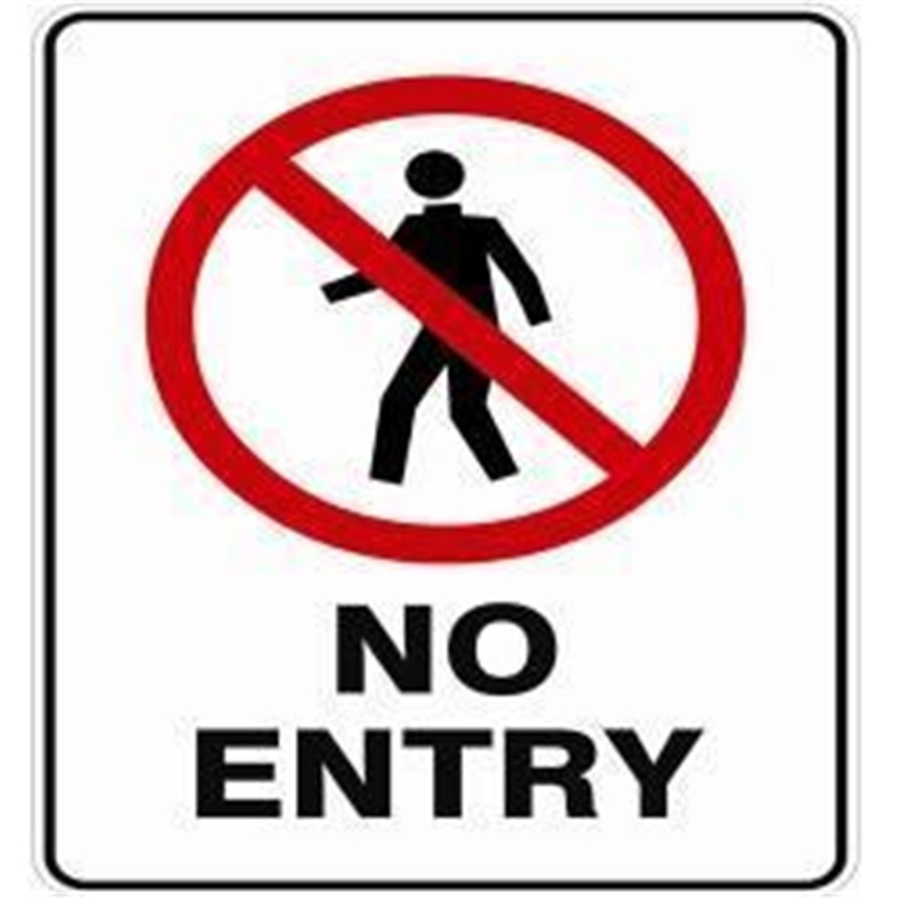 Safety Signs & Labels - SIGN - NO ENTRY - 300x225mm ADHESIVE STICKER ...